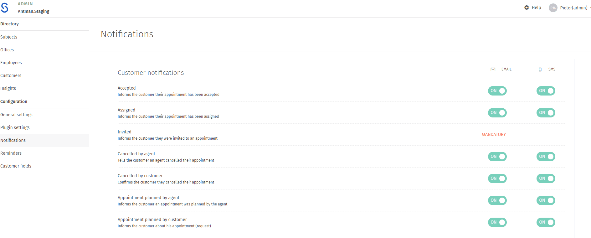 Sending notifications to your customers – Pexip Engage